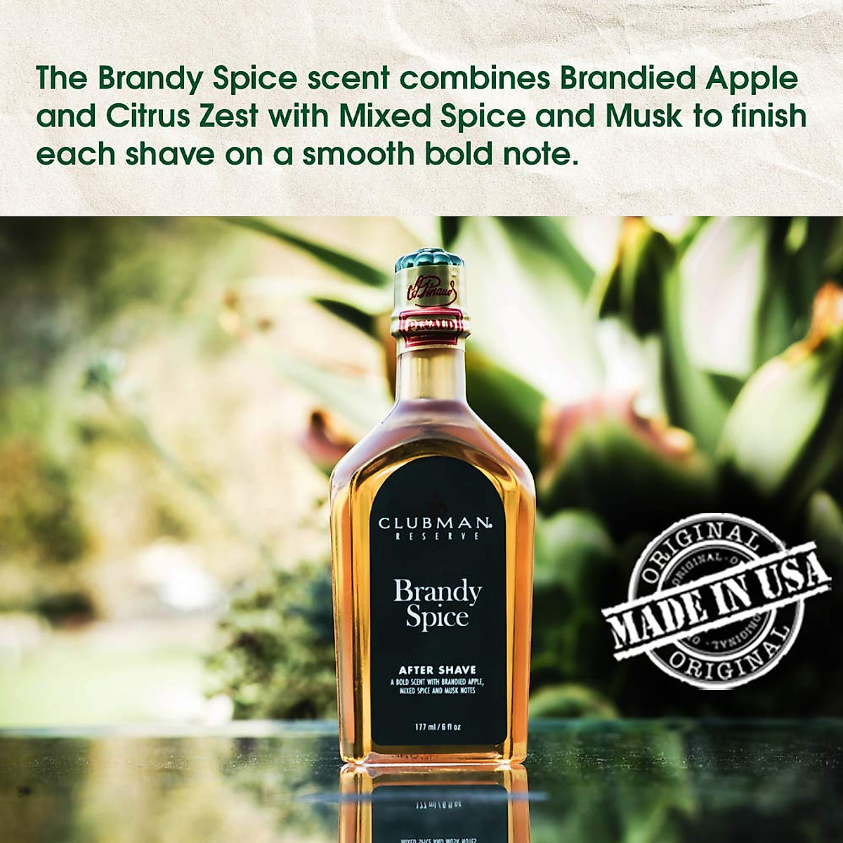 Clubman Reserve Brandy Spice After Shave Lotion, 6 oz