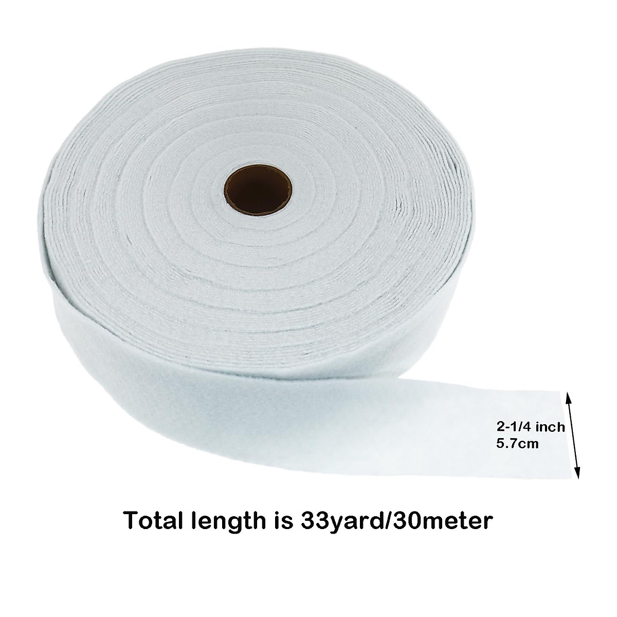 Cwdew 1PC Jelly Roll Batting Strip Cotton Batting Roll for Jelly Roll Rugs Needle-Punched Jelly Roll Rug Batting 2-1/4 inches by 33 Yards