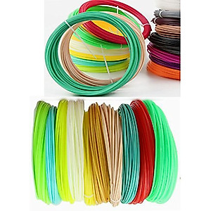 3D Pen / 3D Printer Filament PLA 1.75mm Plastic 328 Linear Feet. Pack of 20 Colors Filaments 16.4 ft Each. Each Color in a Separate Vacuum Sealed Pack for Easy use