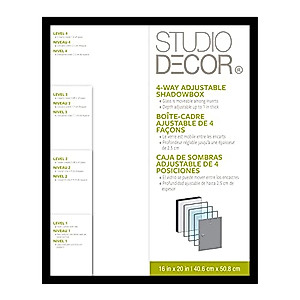 Michaels Bulk 8 Pack: Black Adjustable-Depth 16”; x 20”; Shadow Box by Studio Décor®