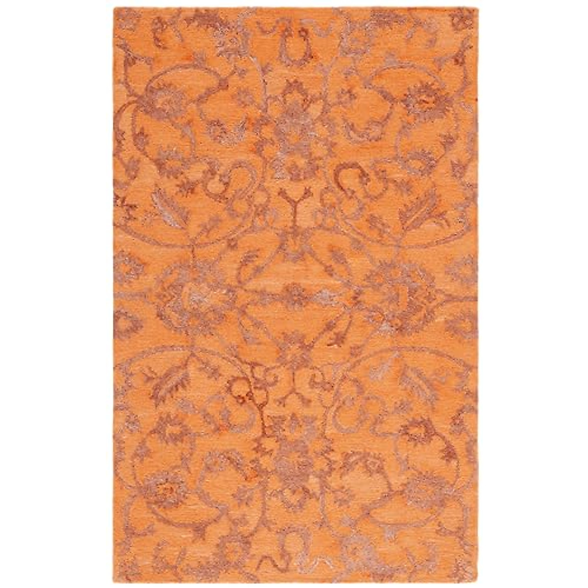 SAFAVIEH Anatolia Collection Area Rug - 5' x 8', Rust, Handmade, Ideal for The Living Room, Bedroom, Dining Room (AN401P-5)