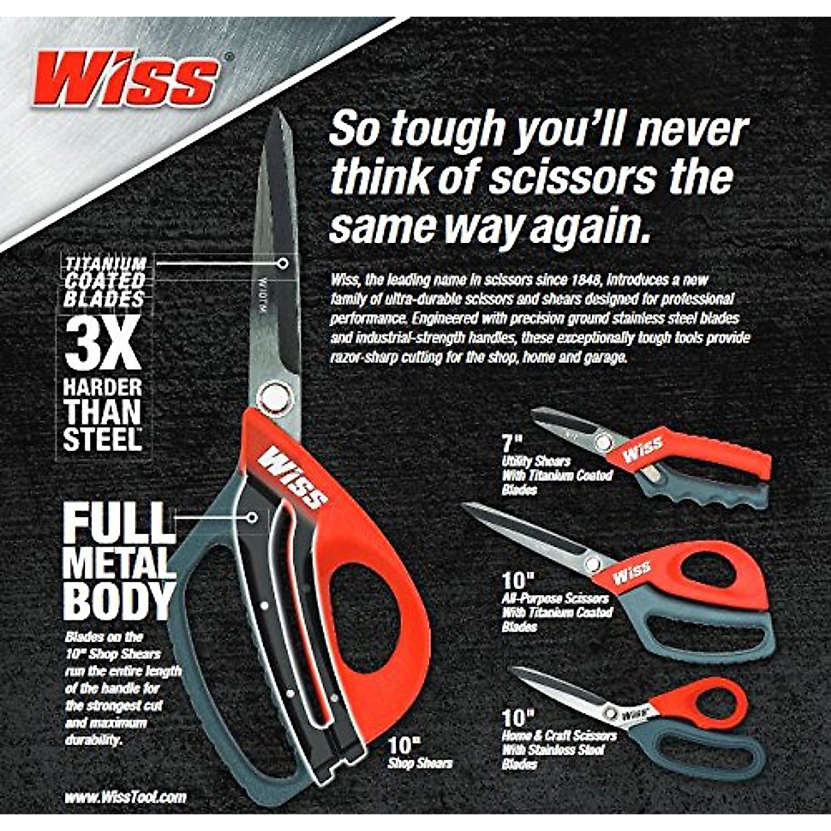 Crescent Wiss 10" Titanium Coated All-Purpose Scissors - W10T