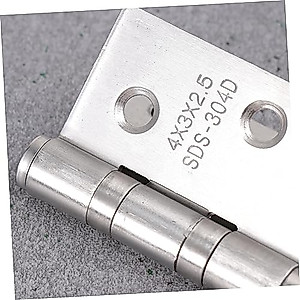 DOITOOL 6 Pcs 4 Home Furniture Hardware Interior Hinge with Screws Folding Door Hinge Folding Hinge Plated Hinge Bearing Steel Hinge Mute Flat Hinge Door Loose-Leaf Hinge Bearing Household