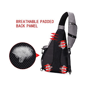 TurnWay 2023 Water-Proof Sling Backpack/Crossbody Bag/Shoulder Bag for Travel, Hiking, Cycling, Camping for Women & Men (GRAY)