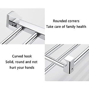 GLJ Floating Shelves Copper Bath Towel Rack, Hollow Rack with Hooks, Convenient and Practical Storage Rack, Simple Installation,for Kitchen and Bedroom (Size : 71cm)