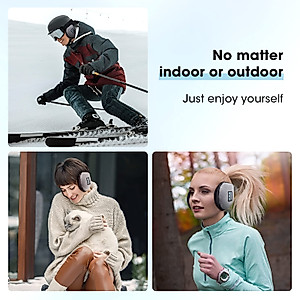 JOYSICAL Wireless Earmuffs, Headphones Earmuffs for Sleep, Wireless Earphone, Ear Warmers, Winter Bluetooth Ear Muffs, Womens Ear Muffs, Headphones Men's Women Winter Music Muff (Black)