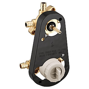Moen M-CORE Mixing Valve with 2 or 3 Function Integrated Transfer Valve with Crimp Ring PEX Connections and Stops, U232XS