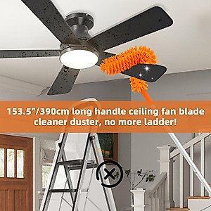 REYDELUZ 12FT Light Bulb Changer for High Ceilings and Recessed Lights, Light Bulb Pole Changer for High Ceilings, Light Bulb Changer with Baskets and Suction Cup, Light Bulb Removal Tool