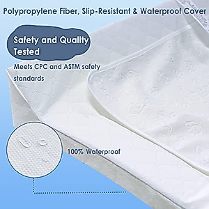 Truwelby Contoured Diaper Changing Pad with 3 Pack Ultra Soft Plush Liners, Baby Changing Pad Cover Waterproof Hypoallergenic Washable