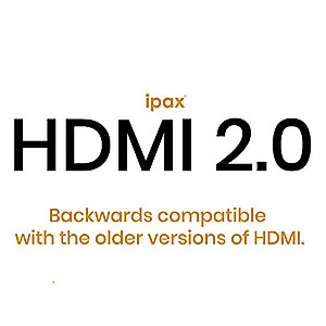 Ipax 15ft Long White High Speed HDMI 2.0 Cable with Ethernet 3D 4K@60Hz Ultra HD UHD Laptop to TV Television Compatible with for Roku TV Asus Vivobook HP Samsung Viotek Vizio LG Sharp Fire TV Cube