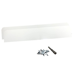Eagle 1 Rain Gutter Valley Splash Guards, Straight or Bent (2 Per Order) Includes Screws and 1/4" Bit Driver (Extreme Straight, White)