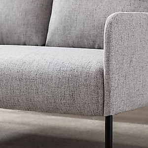 chairus Linen Loveseat Sofa Couch Modern 47.5-inch Width 2 Seater Love Seats Chair Comfy Upholstered Accent Chair for Living Room/Bedroom/Office, Grey