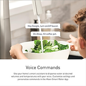 Moen 7864EVBLS Sleek Smart Touchless Pull Down Sprayer Kitchen Faucet with Voice Control and Power Boost, Size, Spot Resist Black Stainless