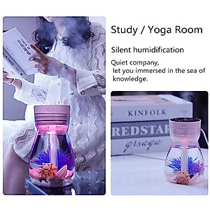 Micro Landscape Humidifiers, Mini Humidifier, Small Humidifier,Cute humidifier,Car Humidifiers,Air Humidifier,personal humidifier,Cool Mist Humidifiers For Bedroom Kids,Office Desk Humidifier(Blue)