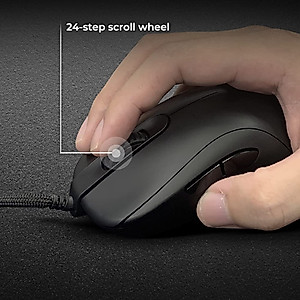 BenQ Zowie ZA13-C Symmetrical Gaming Mouse | Professional Esports Performance | Driverless | Paracord Cable | Revisioned C-Features | Matte Black | Small Size