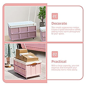 Zerodeko Collapsible Storage Bins Lidded Storage Bins Plastic Tote Storage Box Container Stackable Folding Utility Crates Clothes Storage Organizer Storage Box Folding Book Case Moving Boxes