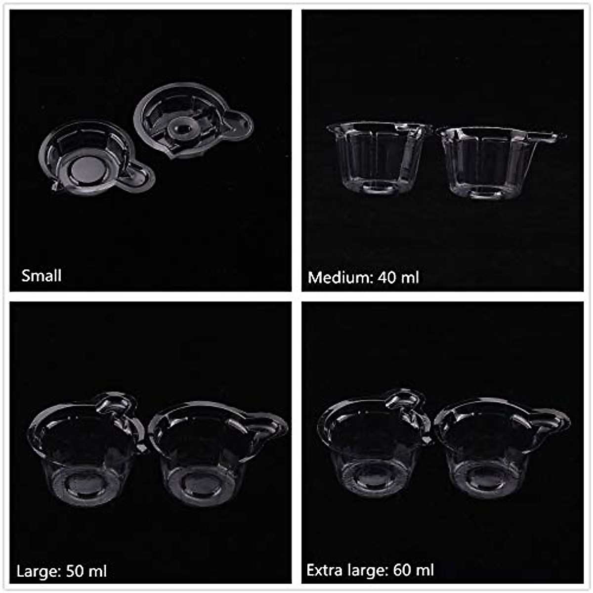 YouU 100 Pack Plastic Disposable Urine collection Cups, Easy to Collect Urine Specimen for Pregnancy Test and Ovulation test, Laboratory Container (40 ml/clear)