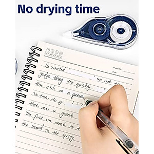 Correction Tape, Pack of 8, Cover The Error with White Tape, Applicator for Instant Corrections, Tape Eraser for Note Taking, Office Supplies, School Supplies, 1/5 Inch X 32.8 Ft (5mmx10m)