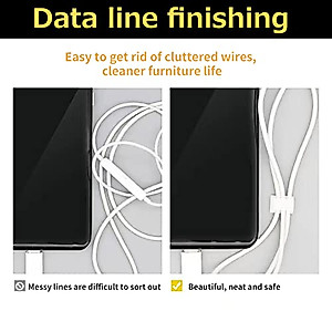 Kanemc 80 PCS 3/5” Cable Wire Clips, Upgraded Cord Management Strong Adhesive Cable Clamps for Under Desk, Outdoor Lights Strip, Wall, Desktop, Car, Dash Cam, TV PC Ethernet (White)