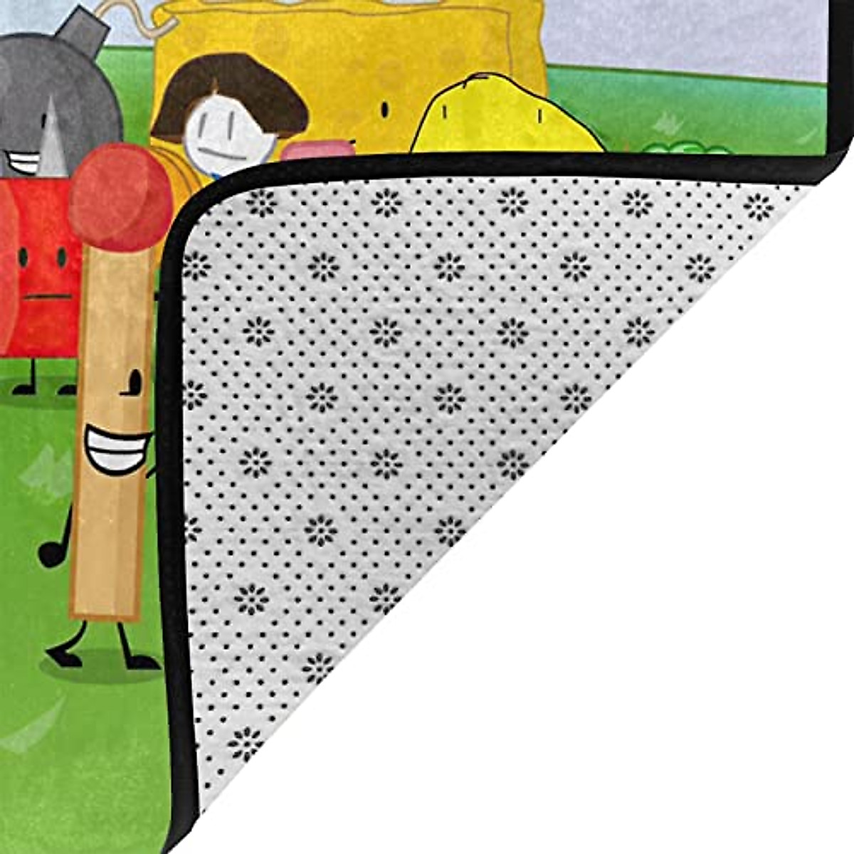 Bfdi Battle for Dream Anime Rug Soft Flannel Carpet 3D Non-Slip Area Rug Art Floor Mat Doormats Decorative Rugs for Bedroom Living Room 36"X24"