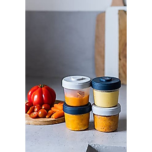 BEABA Clip Containers, Food Storage Containers, Baby Food Storage Containers with Lid, Baby Food and Toddler Snack Containers, Baby Essentials, (Small)