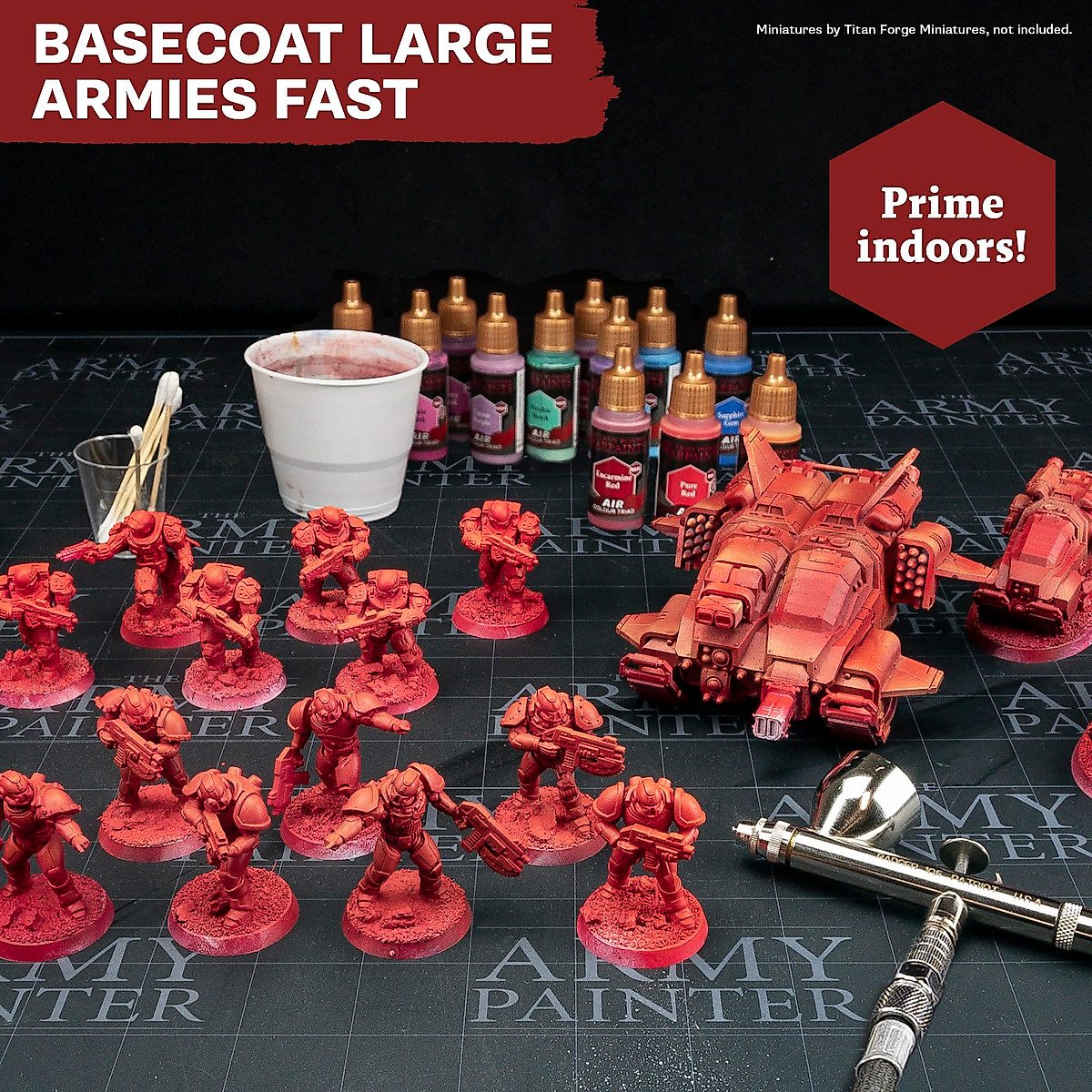 The Army Painter Warpaints Air Complete Set - 126 Non-Toxic Water Based Airbrush Paint Set – Miniature Paint for Tabletop Roleplaying, Boardgames, and Wargames Miniature Model Painting