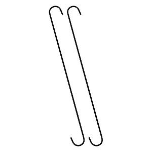 uxcell S Hanging Hooks, 20inch/500mm Extra Long Steel Hanger, Indoor Outdoor Uses for Garden, Bathroom, Closet, Workshop, Kitchen, Black, 2Pcs