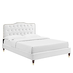 Modway Amber Platform, Queen, White