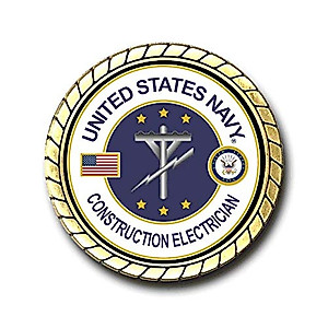 US Navy Construction Electrician Challenge Coin - Officially Licensed