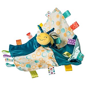Taggies Stuffed Animal Security Blanket Soft Toy, 12 x 12-Inches, Fuzzy Buzzy Bee