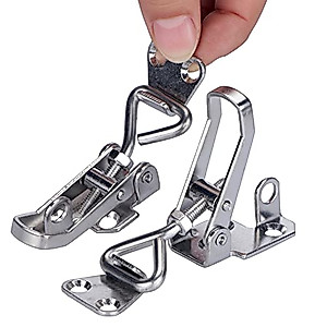 Marinebaby 2PCS Toggle Latch Clamp Stainless Steel Cabinet Hinge Lockable clamp,Boat Anti Rattle Latch