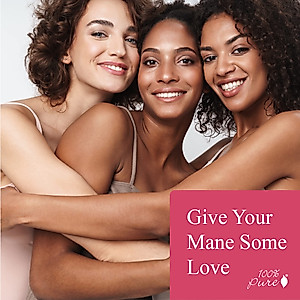 100% PURE Glossy Locks Grow More Shampoo Voluminous Hair Refresh Rejuvenating Blend of Vitamins & Caffeine Wash Hydrate & Restore Vibrancy - Vegan - 16 Fl Oz