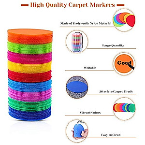90 Pcs Carpet Markers Floor Dots, Shynek Carpet Dots for Classroom Carpet Markers for Teacher Supplies Elementary School Kindergarten Daycare Classroom Decoration