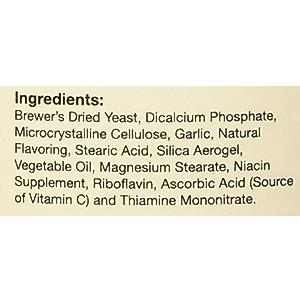 NaturVet Brewers Dried Yeast Formula with Garlic Flavoring Plus Vitamins for Dogs and Cats, Chewable Tablets, Made in The USA with Globally Source Ingredients 1000 Count