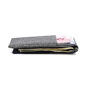 Dockem The Latcher Minimalist Wallet & Card Case Companion (Synthetic Canvas Leather)