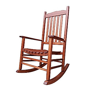 Rocking Rocker - A001NT Natural Wood Porch Rocker/Rocking Chair - Easy to Assemble - Comfortable Size - Outdoor or Indoor Use