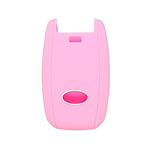 SEGADEN Silicone Cover Protector Case Holder Skin Jacket Compatible with KIA 4 Button Smart Remote Key Fob CV2155 Pink