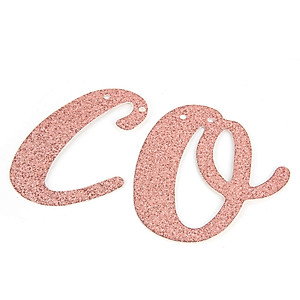 WeBenison Glitter Congratulations Banner for Congrats Grad - Wedding Anniversary - Baby Shower - Birthday - Retirement Party Decor Supplies Rose Gold