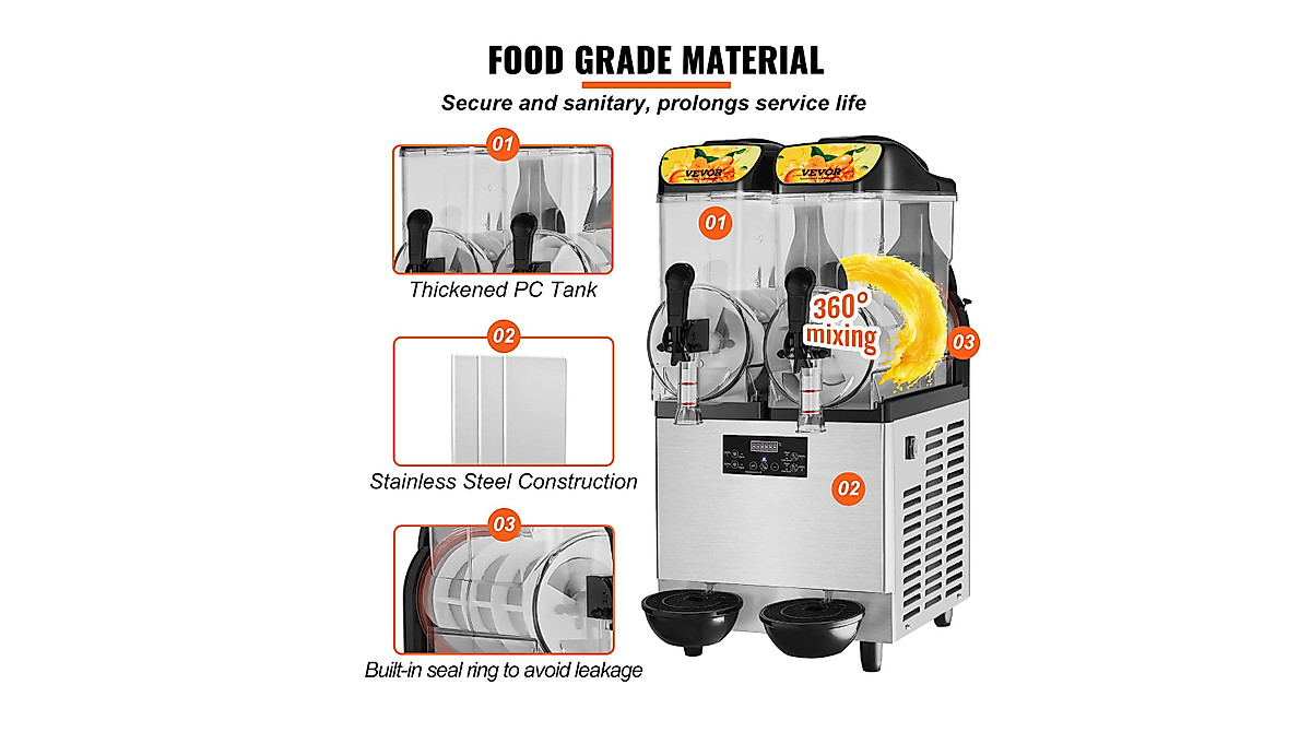 VEVOR 24L Slushy Machine - Perfect for Parties & Cafes