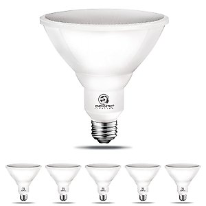 ENERGETIC Outdoor Par38 Led Flood Light,11W=90W,900lm,3000K Warm White,E26 Base,Non-Dimmable, Waterproof Spot Bulb,UL Listed (6 Pack)