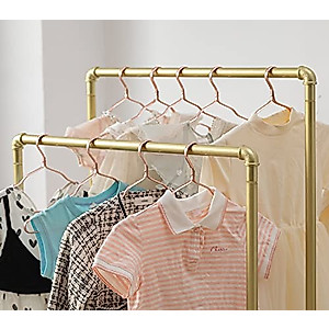 ZYUXUAN Kid Armoire Dress up Rack, Industrial Child Garment Rack, Kids Clothing Rack with Storage Shelf for Small Space, Kid Pipe Clothes Rolling Wardrobe, Costume Organizer Center