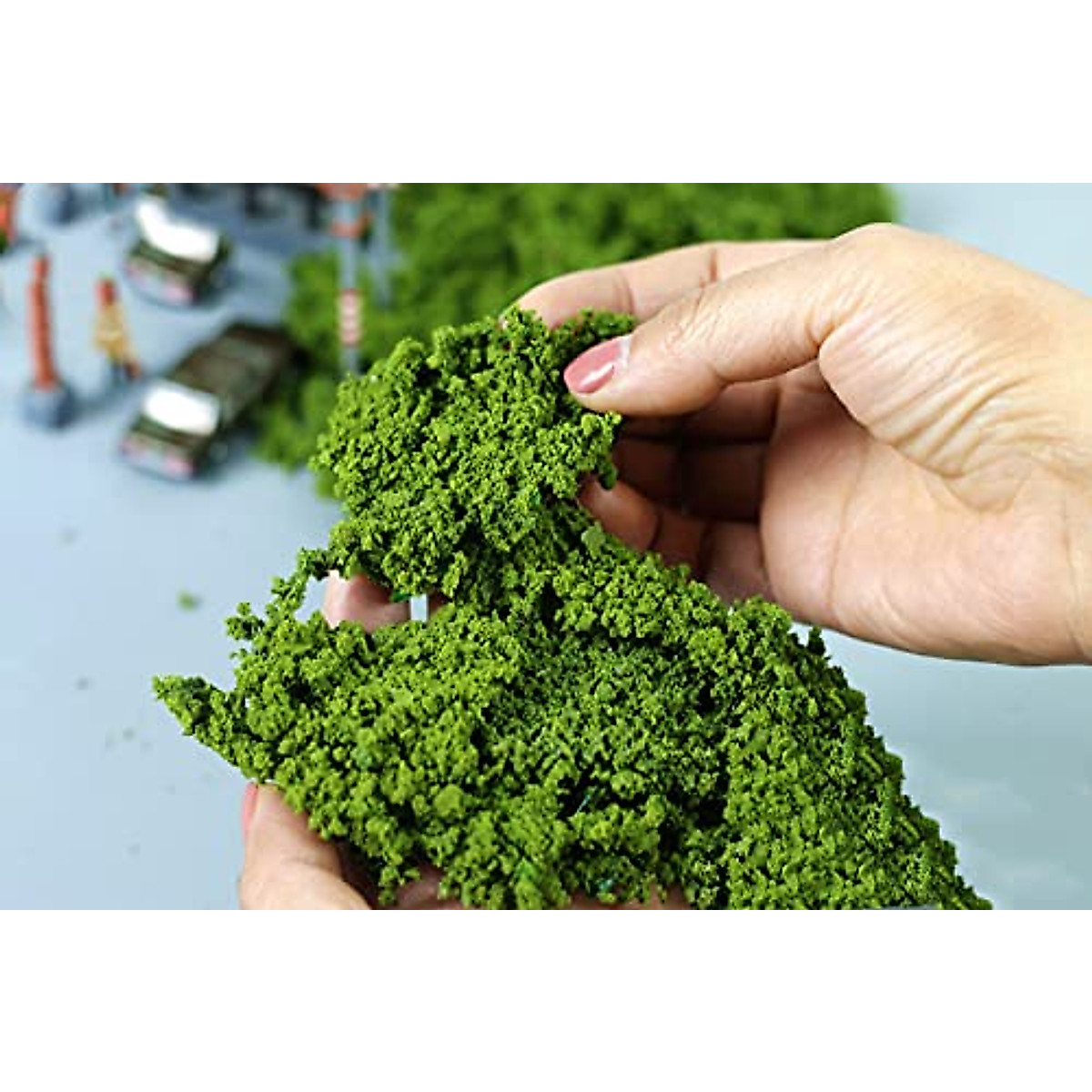 Tree Powder Model Green Plant Tufted for DIY Miniature Lowland Shrub Bushy Tuft Architecture Building Model Railway Fairy Garden Diorama Scenery