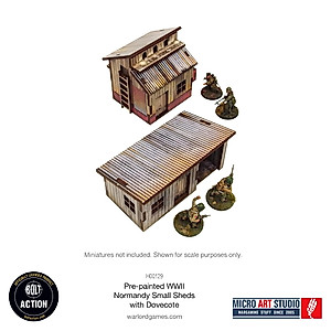 Micro Art Studio: WW2 Normandy Small Sheds with Dovecote HDF Prepainted Terrain