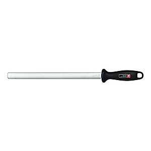 ZWILLING Accessories Diamond Sharpening Steel, 12-inch, Black/Stainless Steel
