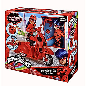 Miraculous Ladybug Switch N Go Scooter And Fashion Doll Playset | 26cm Miraculous Ladybug Doll With Transforming Scooter And Accessories | Miraculous: Tales Of Ladybug And Cat Noir Toys Scooter Doll