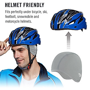 BALEAF Winter Hats Thermal Skull Cap for Men Women Ear Warmers Cold Weather Gear Helmet Liner Cycling Running Ski Black Grey