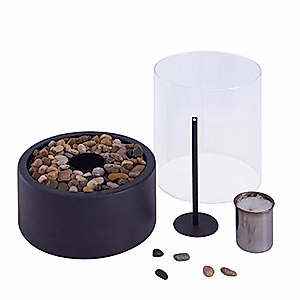 Danya B. Indoor/Outdoor Portable Tabletop Fire Pit – Clean-Burning Bio Ethanol Ventless Fireplace - Small