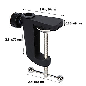 Metal Desk Clamp For Microphone Suspension Boom Scissor Arm Stand Holder with Adjustable Screw by SUNMON