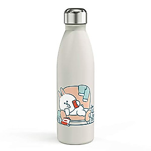 Zak Designs LINE Friends CONY 17.5 oz Stainless Steel Vacuum Insulated Water Bottle with Leak-Proof Cap Keeps Drinks Cold
