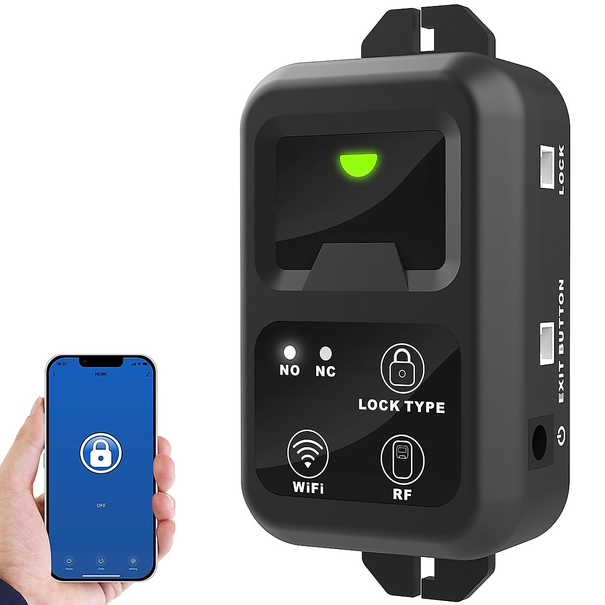 UHPPOTE 2.4GHz WiFi Electric Stike Access Control Door Lock Kit System Remote and Smartphone app Control
